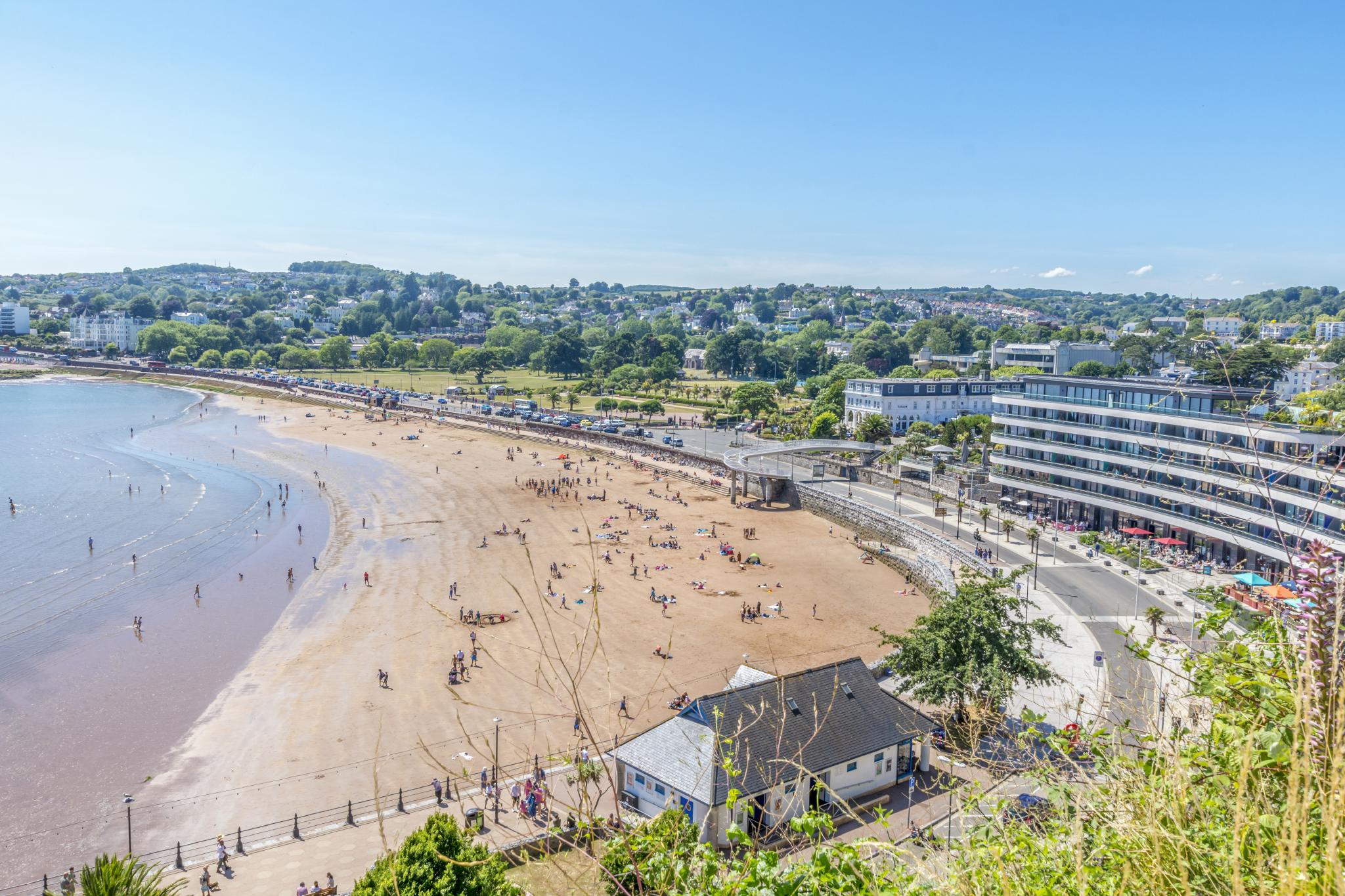 The Corbyn Head Sea Front Area of Torquay on The English Riviera